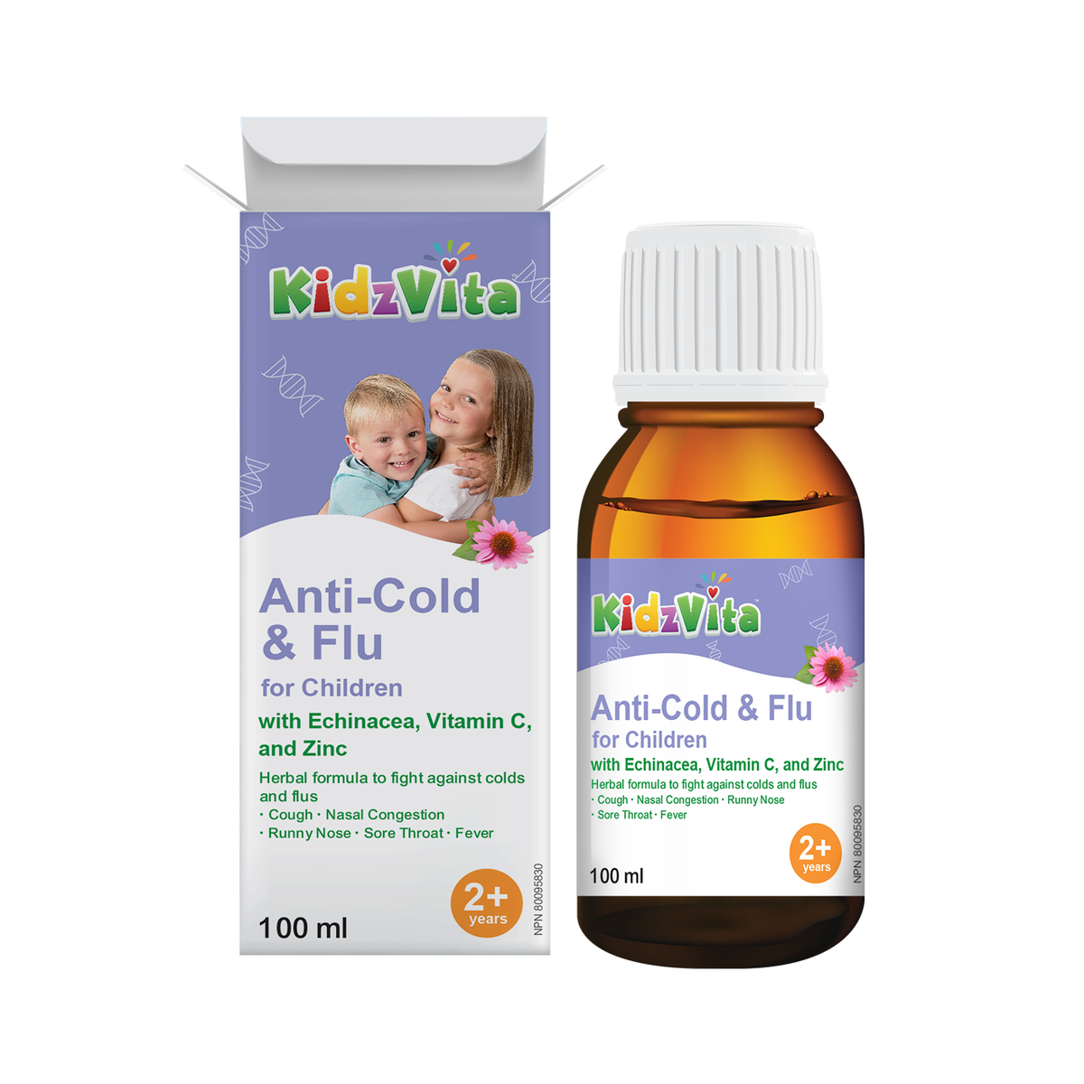 Anti-Cold & Flu (with Echinacea, Vitamin C, and Zinc) – Kidzvitaca